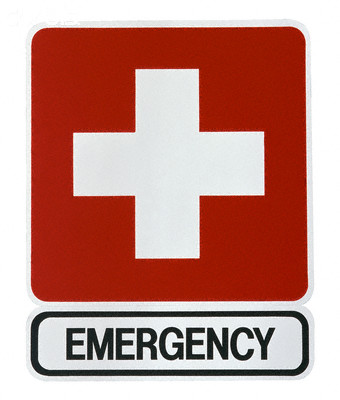 Red and White Emergency Sign – Tiffin Side Roads®